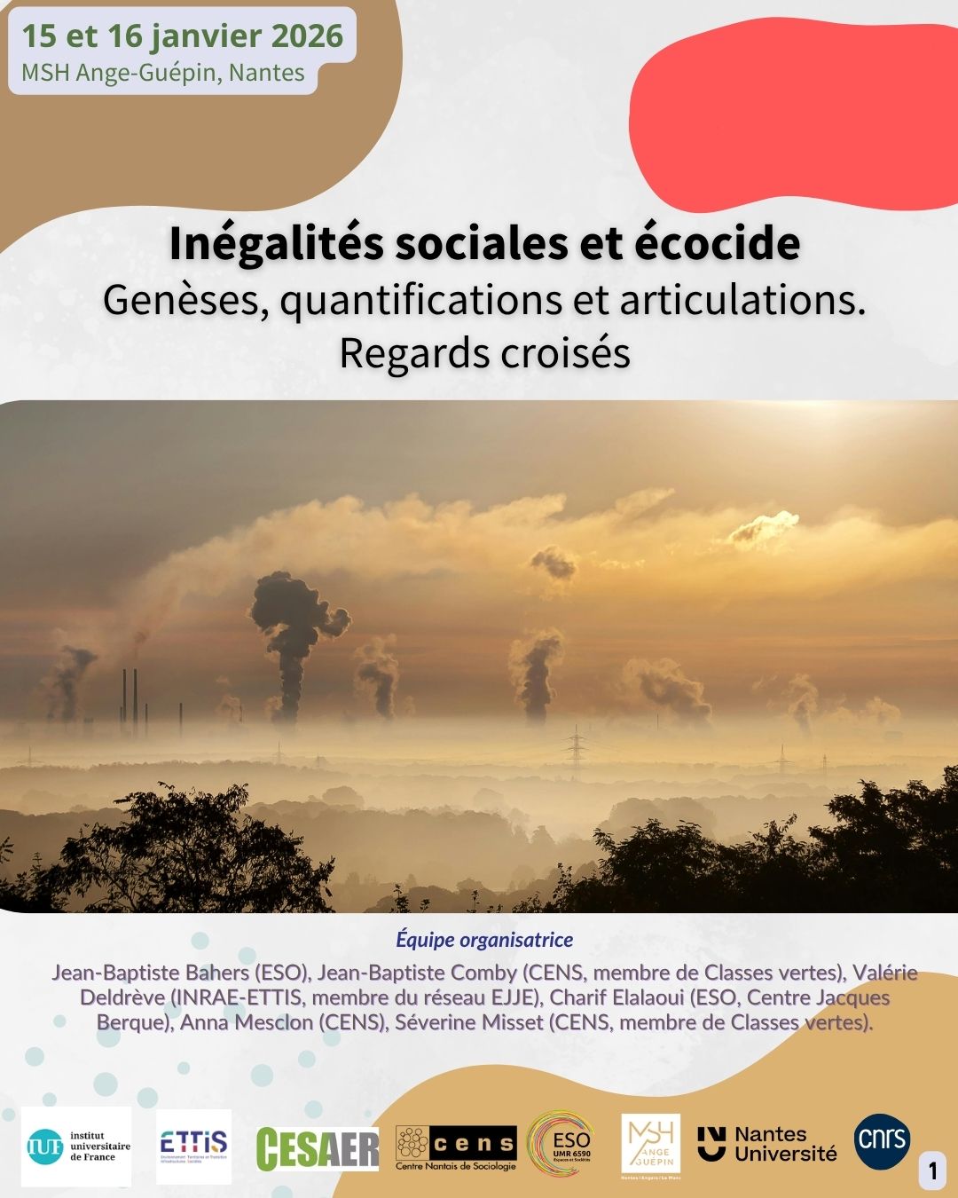 Journées d'étude "Inégalités sociales et écocide. Genèses ...